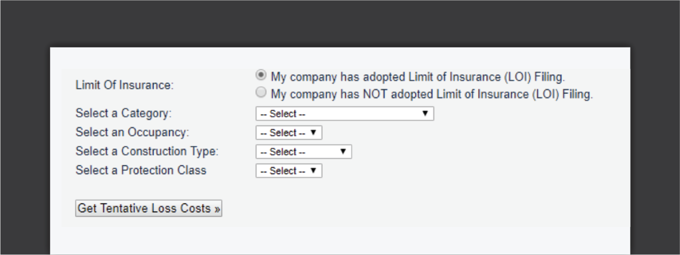 How do I calculate a tentative loss cost?