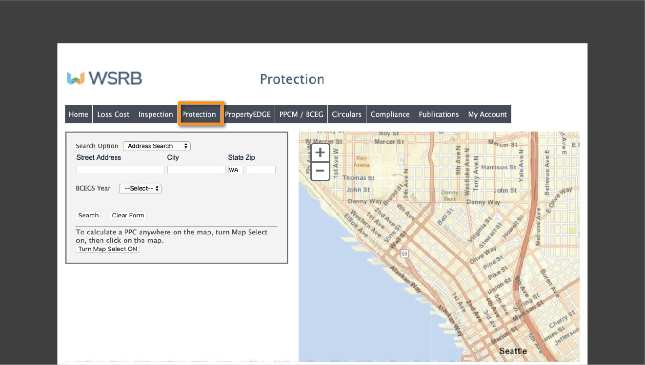 How do I find a protection class by public land survey data (section ...