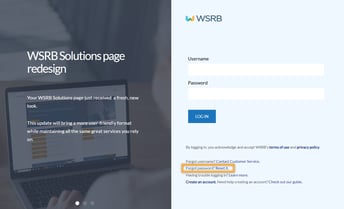 How do I log in to WSRB products?